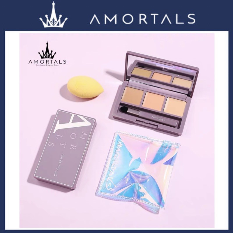 [Ready Stock] Korea AMORTALS Multicolor Concealer Tri-color Concealer ...