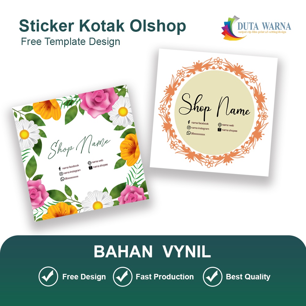 Print OLSHOP BOX LABEL STICKER / WATERPROOF FOOD PACKAGING LABEL ...