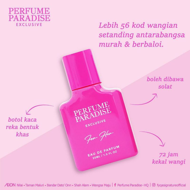 PERFUME PARADISE JENIS SPRAY FOR HER BOTOL PINK | Shopee Malaysia