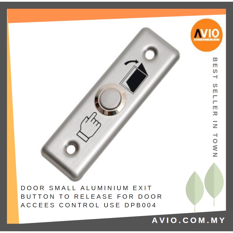 Door Small Slim Stainless Steel Door Access Control Terminal Emergency Push Exit Button DPB004 ...