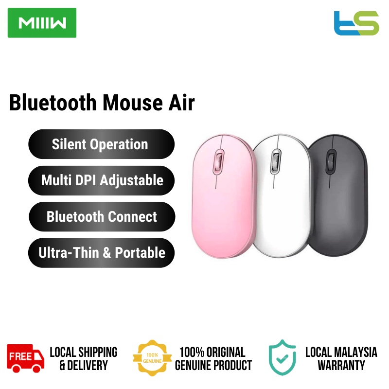 MIIIW Wireless Mouse Air BT 4.0 Compact Mouse Dual Modes Mute Ultra ...
