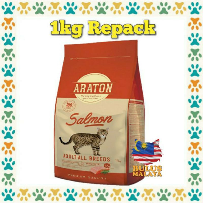 🍎 1kg Repack Araton Adult Salmon Cat Food 🍎 | Shopee Malaysia