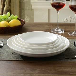 White Plain Ceramic Deep Plate | Shopee Malaysia