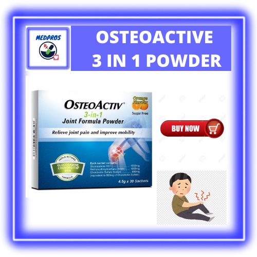 MEDPROS OSTEOACTIVE 3 IN 1 POWDER (30 SACHETS) GLUCOSAMINE | Shopee ...