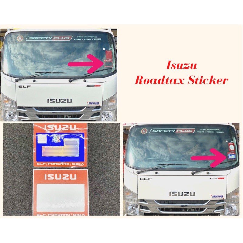 ISUZU ELF ROADTAX STICKER FOR ISUZU NPR PRO/NPR 150/NLR PRO/NLR130 ...