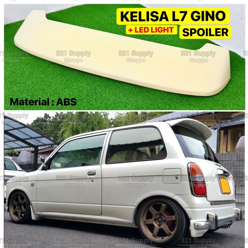 PERODUA KELISA Spoiler GINO + LED Light Brake L700 L7 // CUORE TR Wing ...
