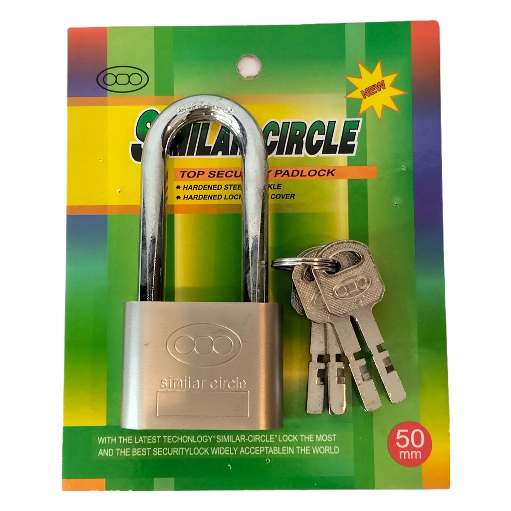 Similar Circle Round Angle Long Shackle Padlock 50mm | Shopee Malaysia