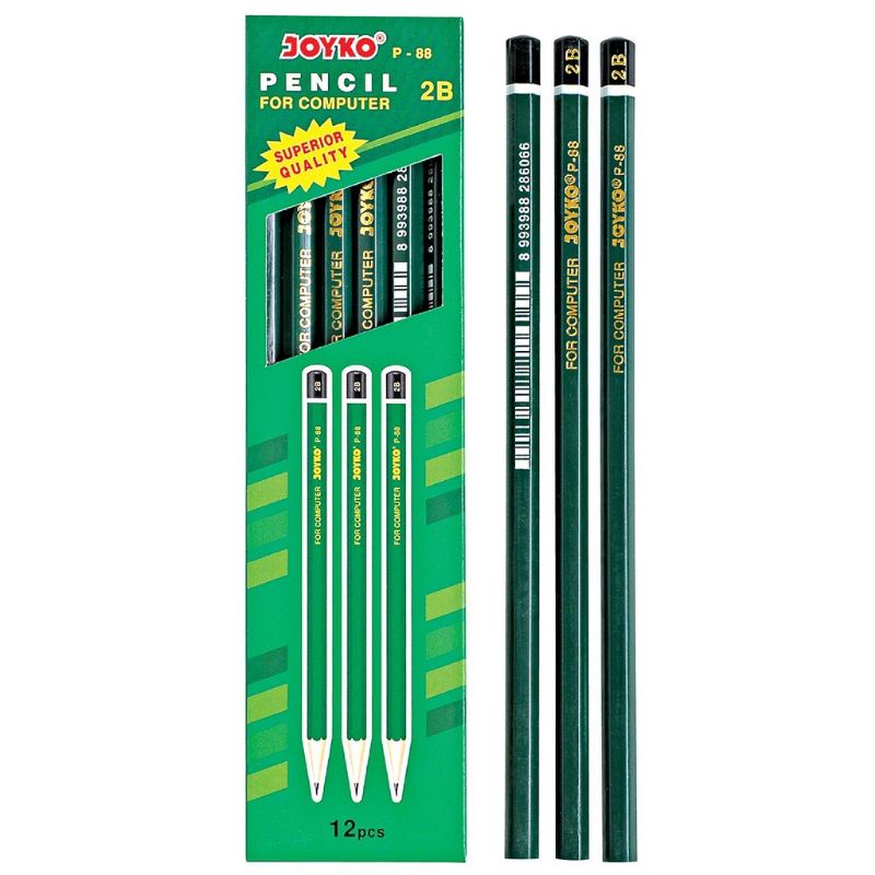 HIJAU Joyko P-88 Green 2B Pencils 1 Box (12 pcs) | Shopee Malaysia
