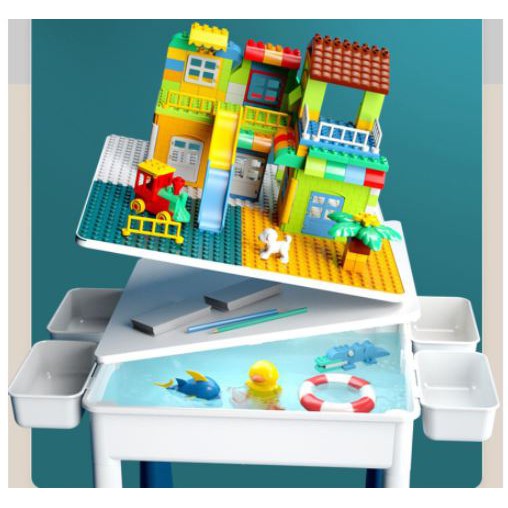 Multi-Function Children Table Building Blocks Learning Playing Study ...