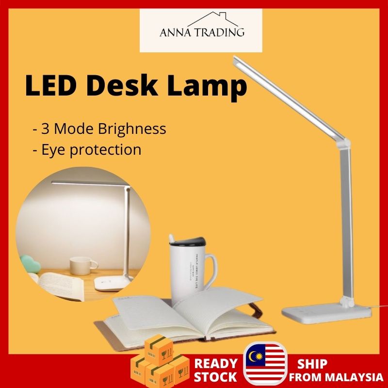 Foldable LED Table Lamp 3 Mode Brightness Study Lamp Desk Lamp Table ...