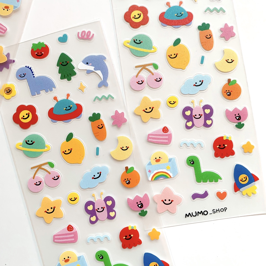 STICKER Nong Puck Paper Happy Day pvc Transparent ️/1 Sheet | Shopee ...