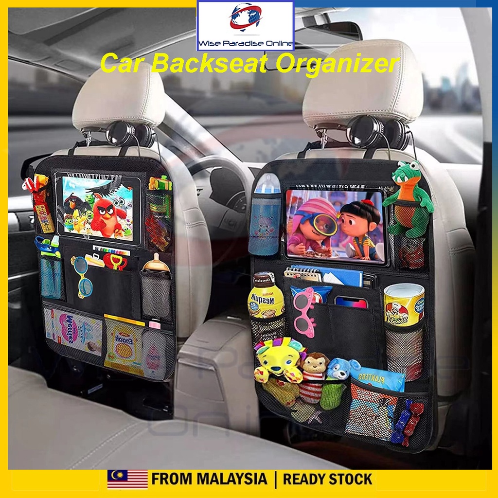 Car Seat Back Organizer Multi-Pocket Storage Bag Tablet Holder High ...