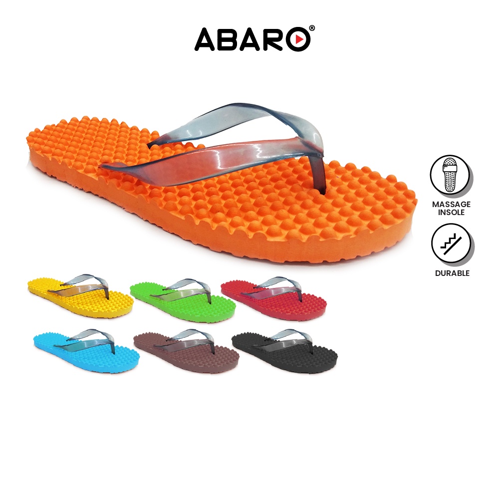 ABARO- Massage Slipper Flip Flop Sanduc Slipper 0327 - Selipar Jamban ...