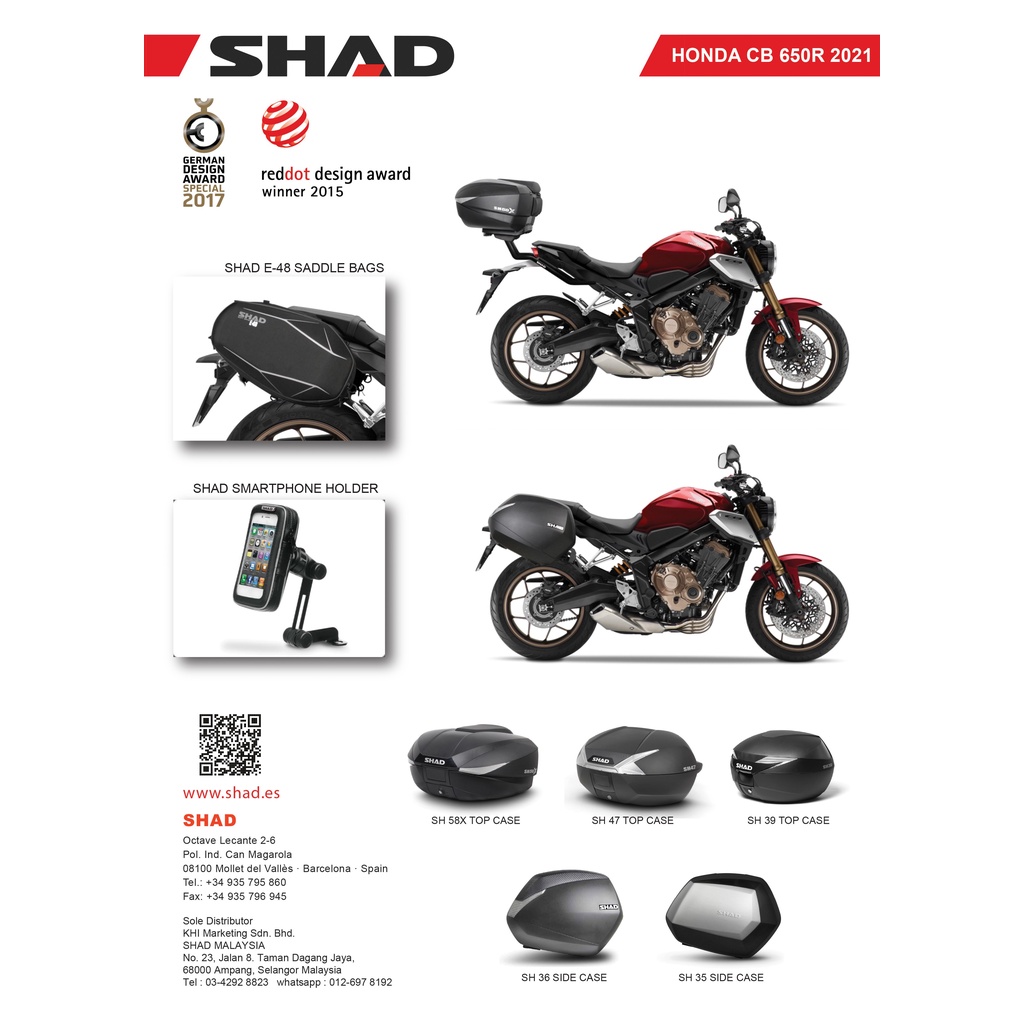 Shad case for Honda CB650R/CBR650R 19-22' | Shopee Malaysia