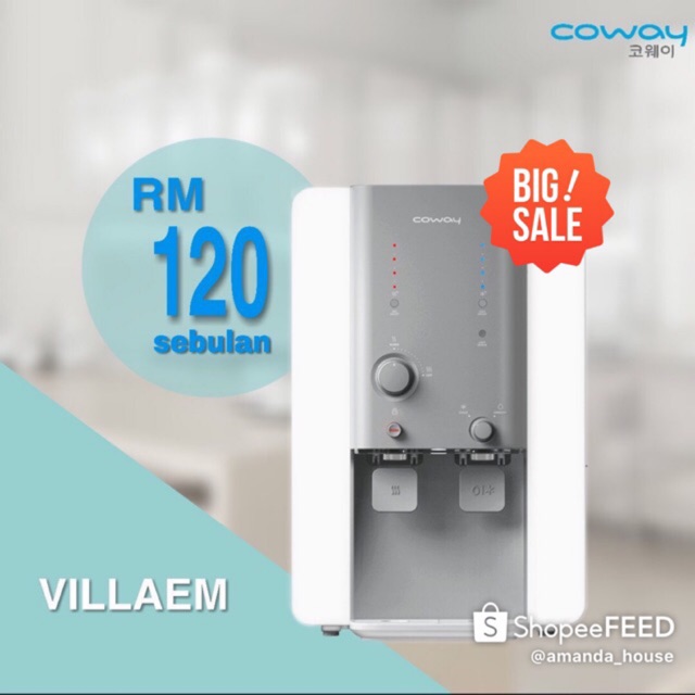 🔥PREMIUM WATER PURIFIER. COWAY VILLAEM II MONTHLY RM120! 🔥 | Shopee ...