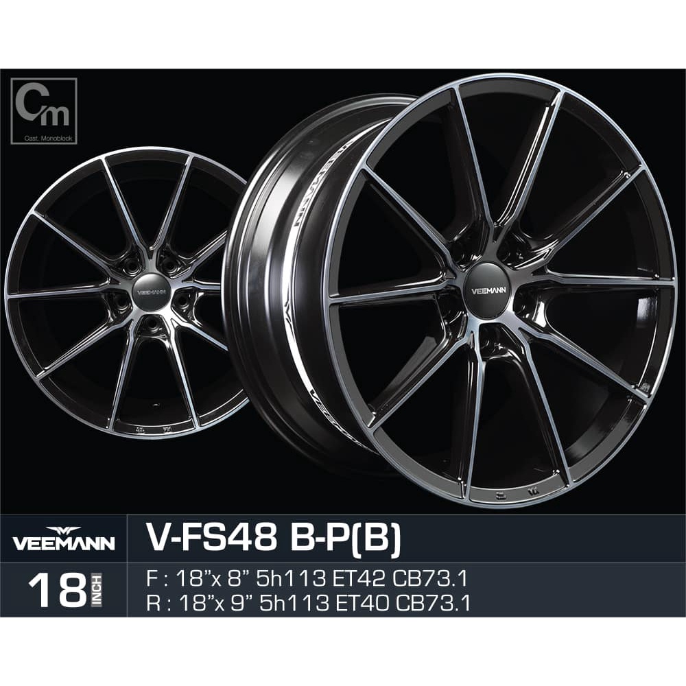 VEEMANN 18 inch 8JJ / 9JJ 5X113 ET40/42 ORI CAR SPORT RIMS WHEELS VFS48 ...