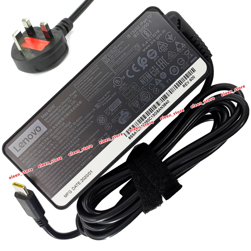 New 65W USB-C Type-C typeC Laptop Power Adapter Charger For Lenovo ...