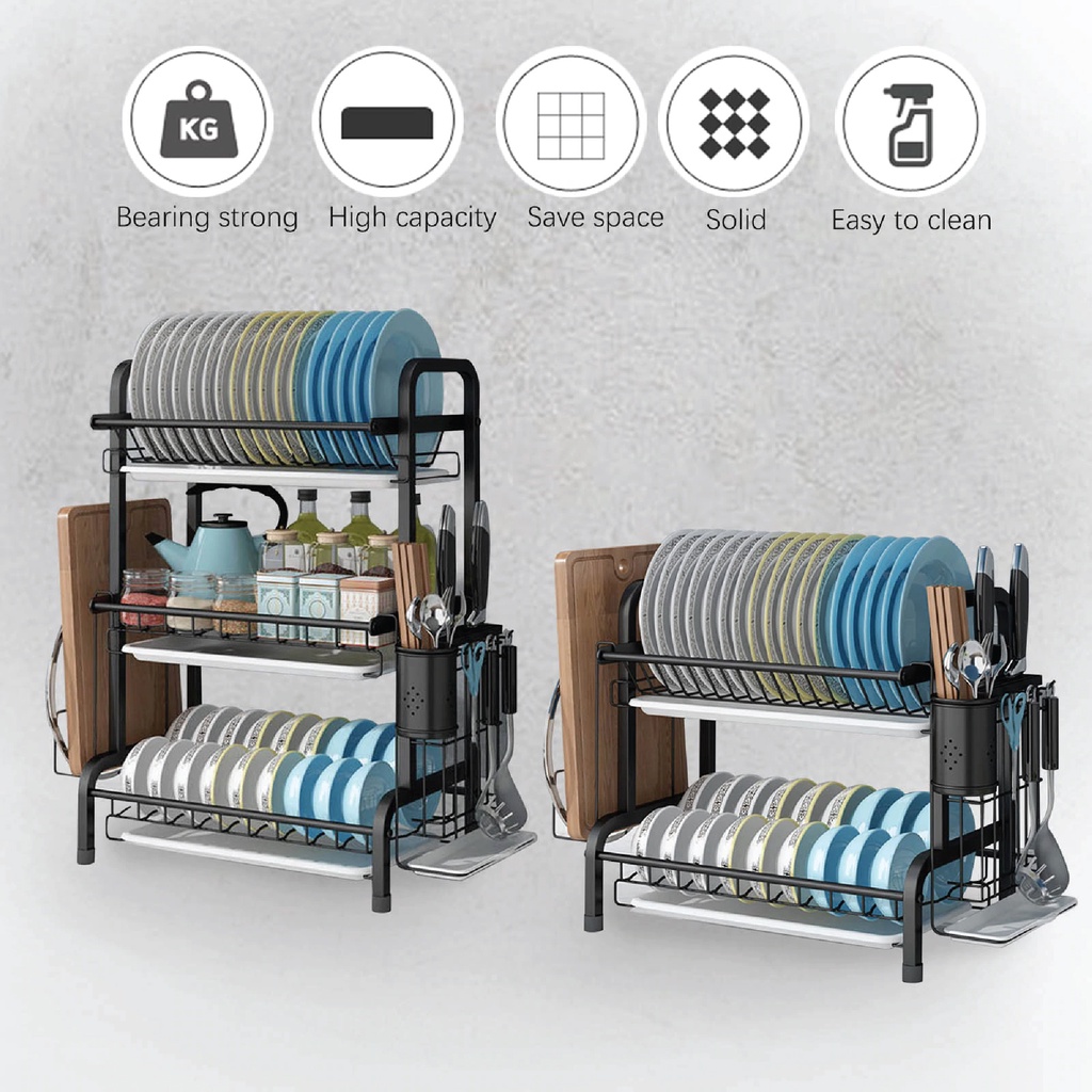 304 Stainless Steel Dish Rack, Drain Rack, Kitchen Storage Rack, Dish ...