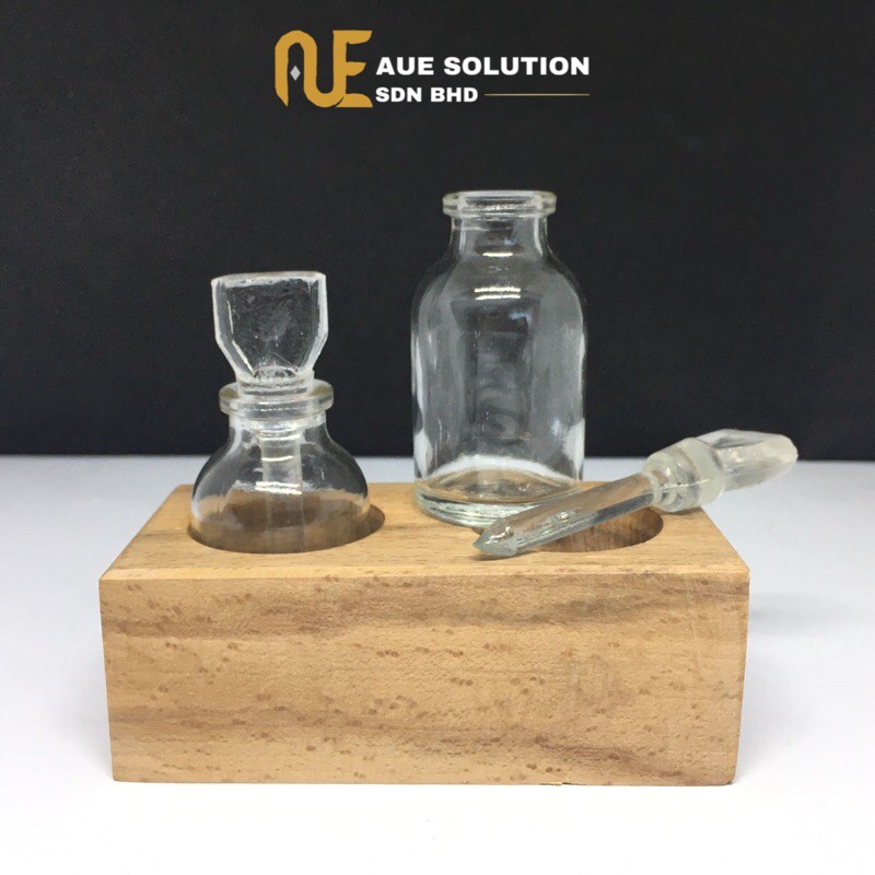 [READYSTOCK] Round Acid Bottle Set With Wooden / Botol Isian Asid ...