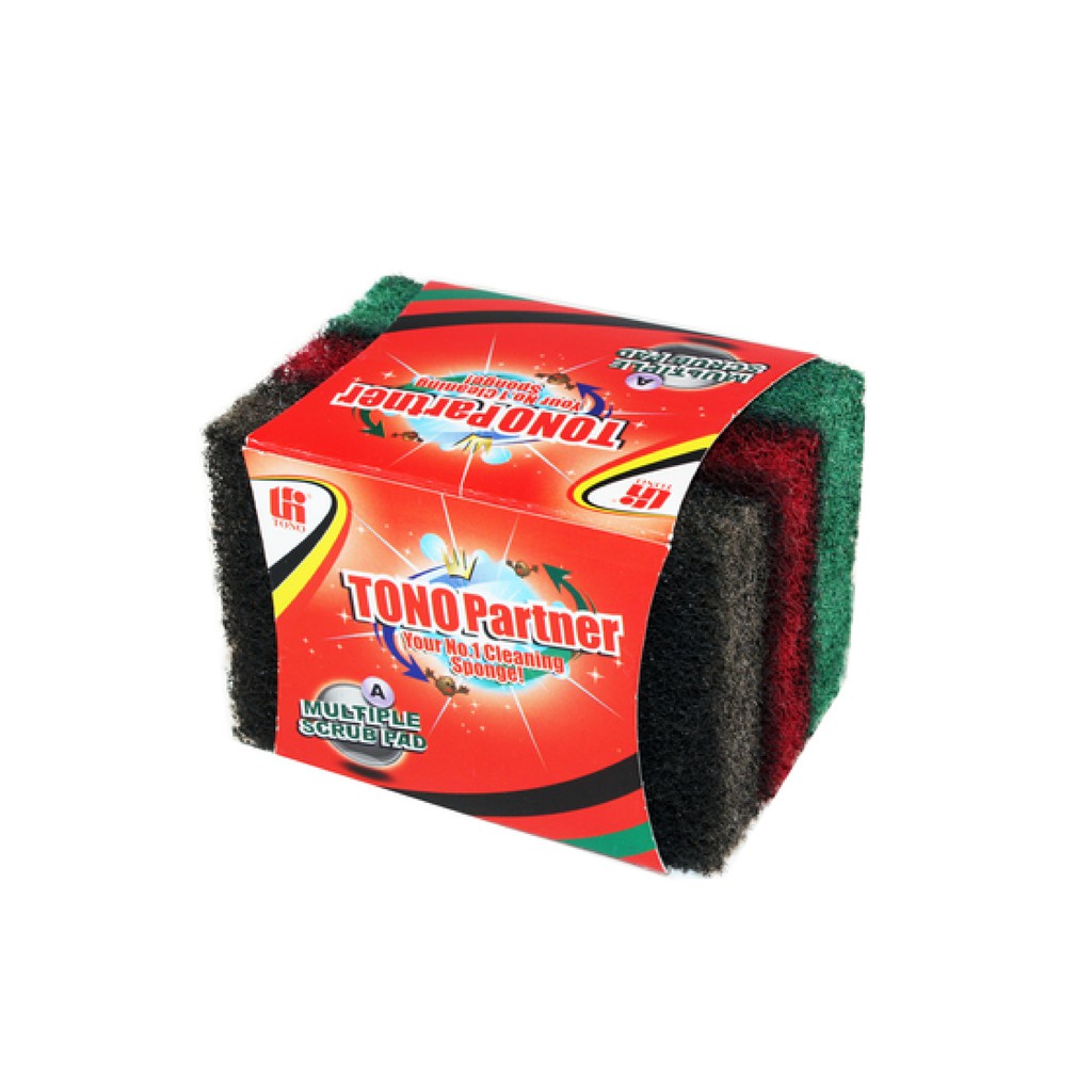 Tono Partner Multi-Purpose Kitchen Scrubber Scrub Pad (3 Pcs/Pack) Span ...