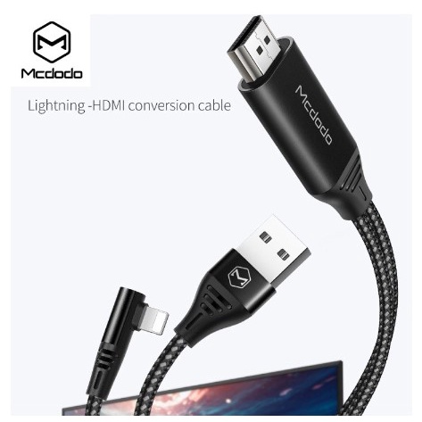 Mcdodo iOS / Type C to HDMI CONVERTER ADAPTER CABLE 2M CA-5880 CA-6400 ...