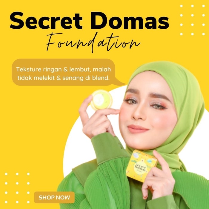 Secret Domas Foundation | SPF 40++ | Original HQ | Shopee Malaysia
