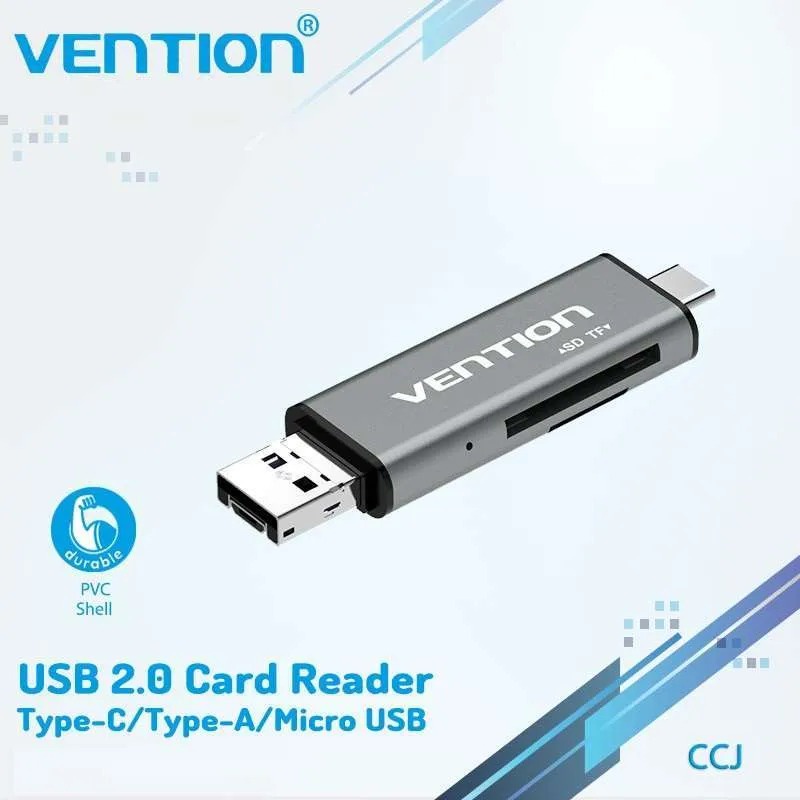 Vention USB OTG Multifunction Card Reader Micro USB Type C TF SD ...