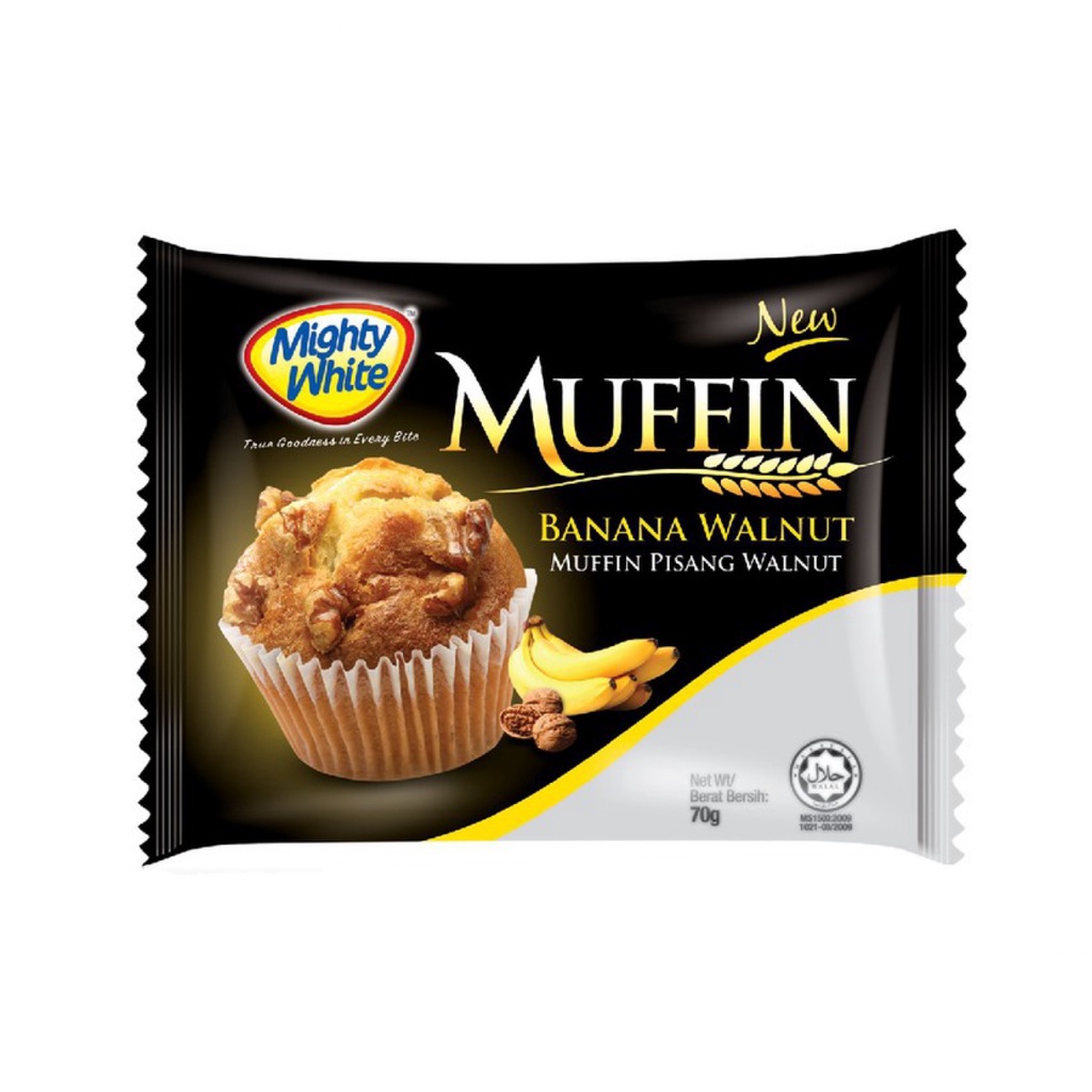 Mighty White Muffin 70g (Banana Walnut / Cranberry / Choco Chips ...