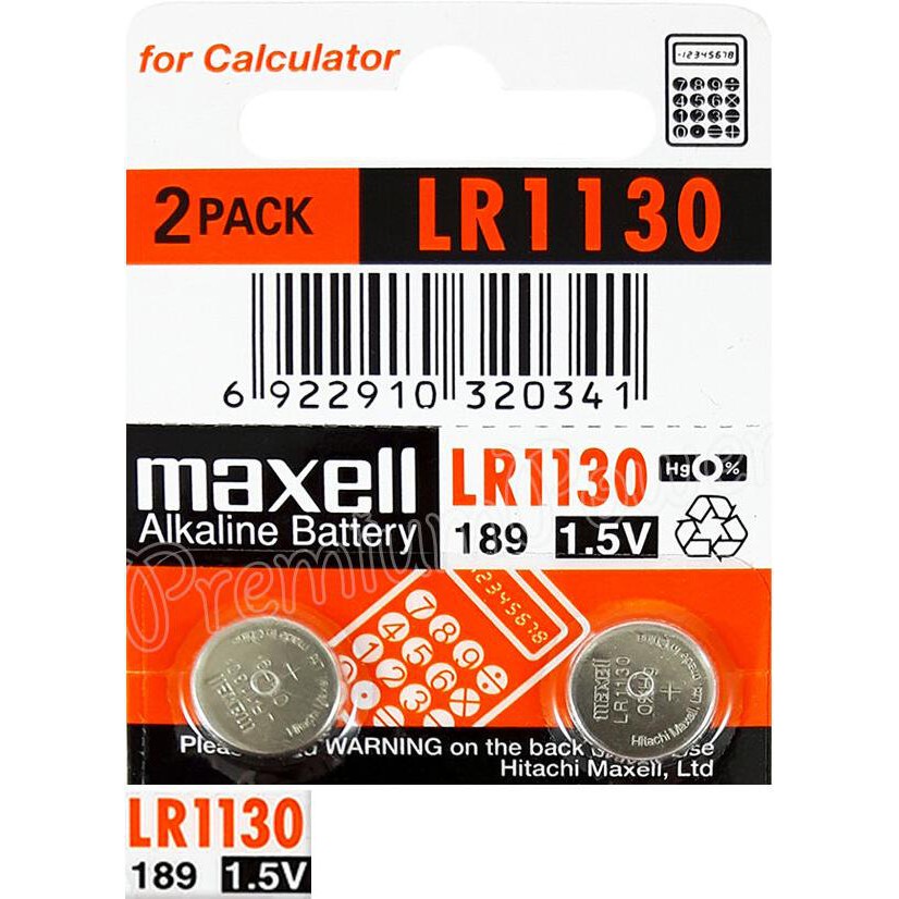 MAXELL 189 Alkaline Battery LR1130 LR 1130 LR-1130 Original batteries for clock toy calculator ...