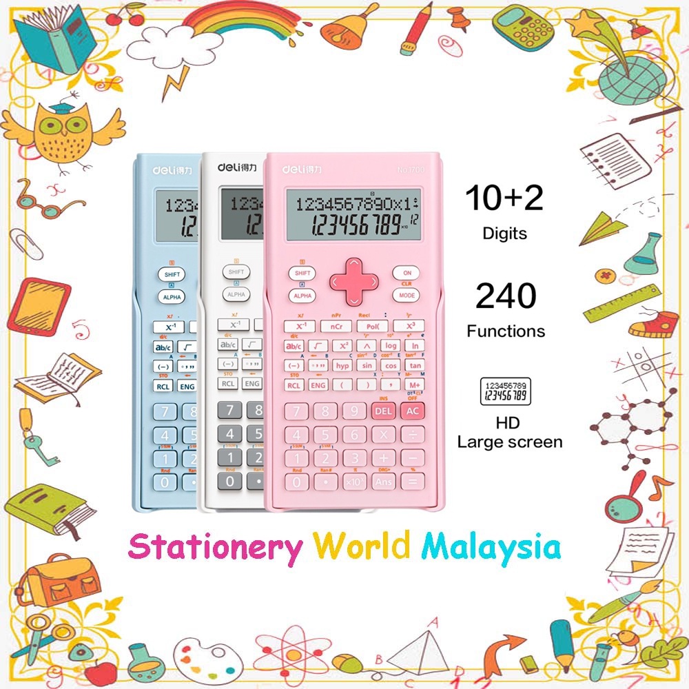 SWM Deli OuYang Nana Series Scientific Calculator 240F-10+2 Digits ...