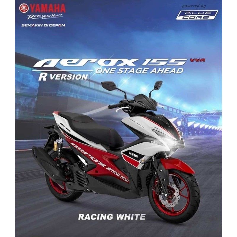 YAMAHA AEROX NVX 155 VVA COVERSET RACING WHITE 60TH ANNIVERSARY SCOOTER ...