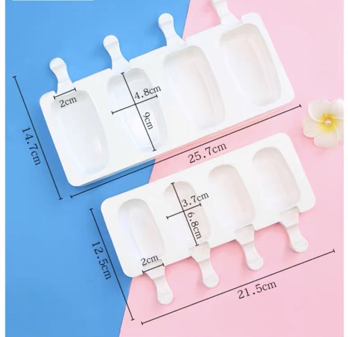 Acuan Silicone Popsicle Mold | Cake Ice Cream Mould | Ais Krim Love Ice ...