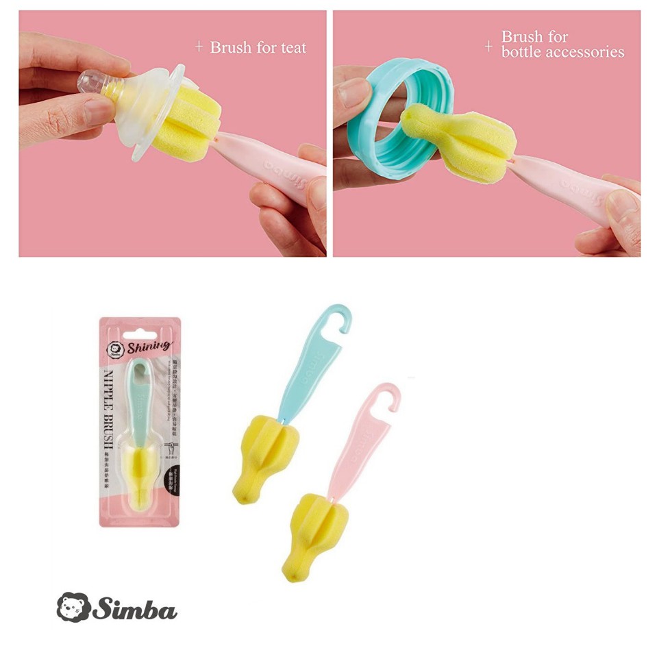 Simba Teat Brush /Sponge Teat Brush/Simba Nipple Brush | Shopee Malaysia