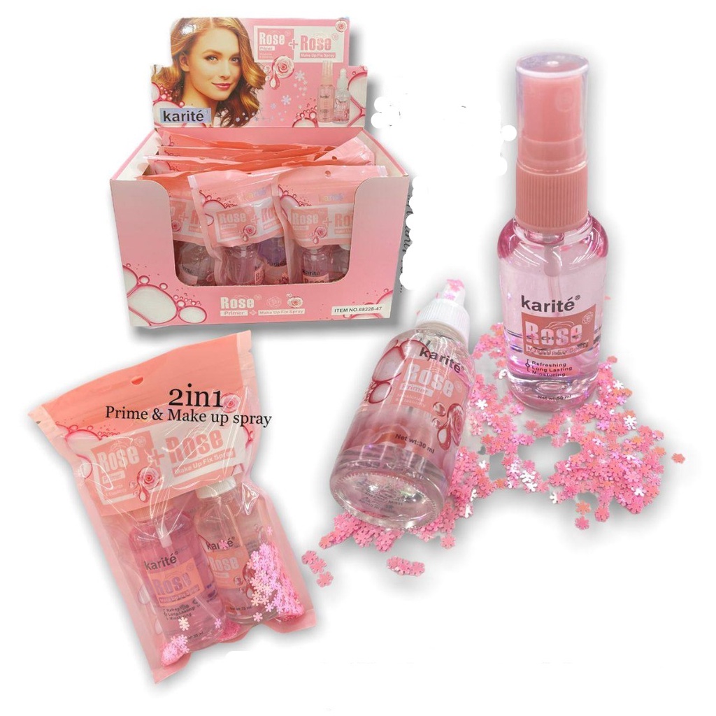 KARITE Rose Primer & Meke Up Spray 2 in 1 Set | Shopee Malaysia