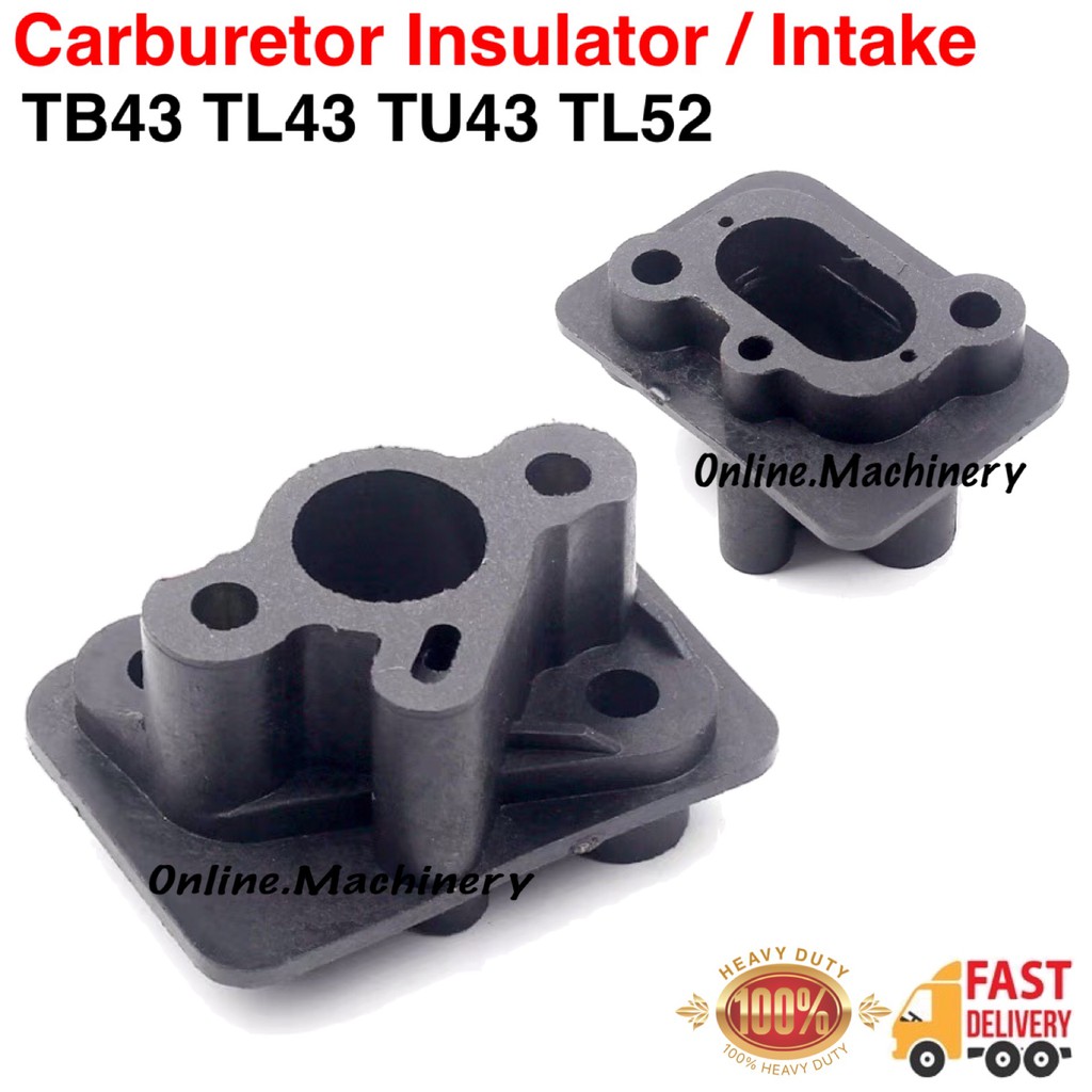 Insulator Tapak Carburetor Mesin Rumput Tolak Kasei Intake Hand Push Lawn Mover Auger TB43 TL43 ...