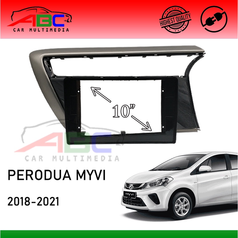 10 INCH Android Player Casing For Perodua Myvi 2018 2019 2020 2021 2022 ...