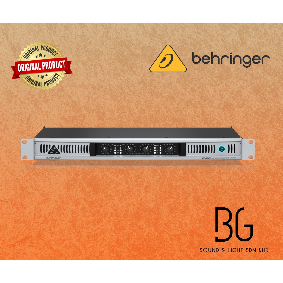 BEHRINGER EPQ304 Professional 300-Watt Light Weight 4-Channel Power ...