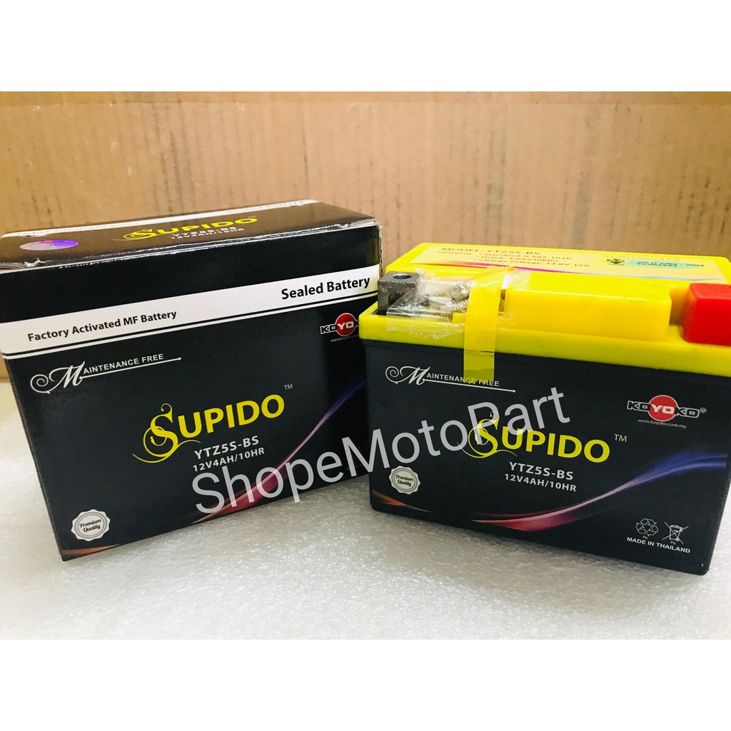 SIRIM MAINTAINENCE FREE ACID BATTERY SEALED SUPIDO YTZ5 YTZ5S (UNDER ...