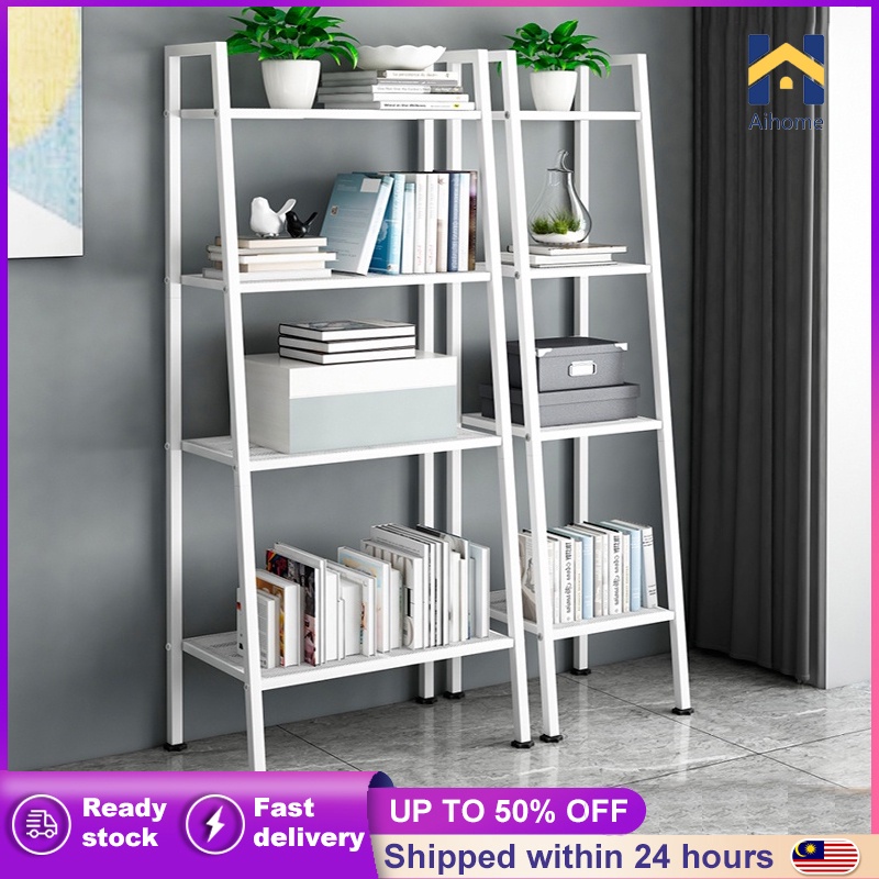 AH Lerberg 5 Tier Multipurpose Shelf Metal Storage Rack Office Bookcase ...