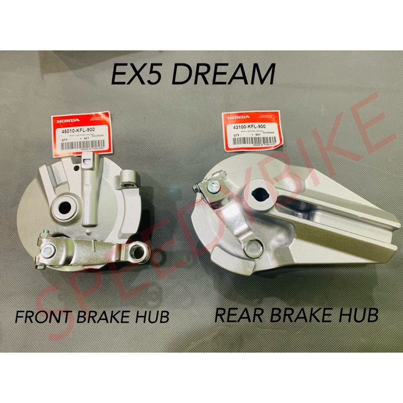 HONDA EX5 DREAM W100 HUB BRAKE FRONT HUB PANEL / REAR HUB PANEL ...