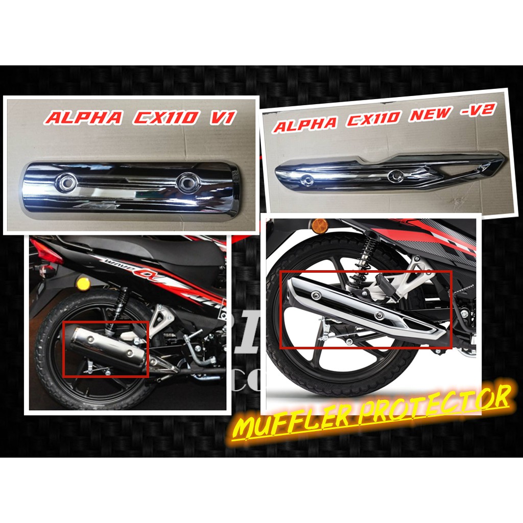 EXHAUST COVER HONDA WAVE ALPHA CX110 V1 V2 ALPHA NEW EXHAUST PIPE ...