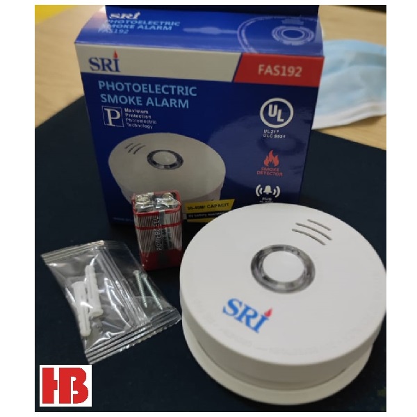 SRI FIRE ALARM SYSTEM PHOTOELECTRIC SMOKE DETECTOR (BATTERY OPERATED ...