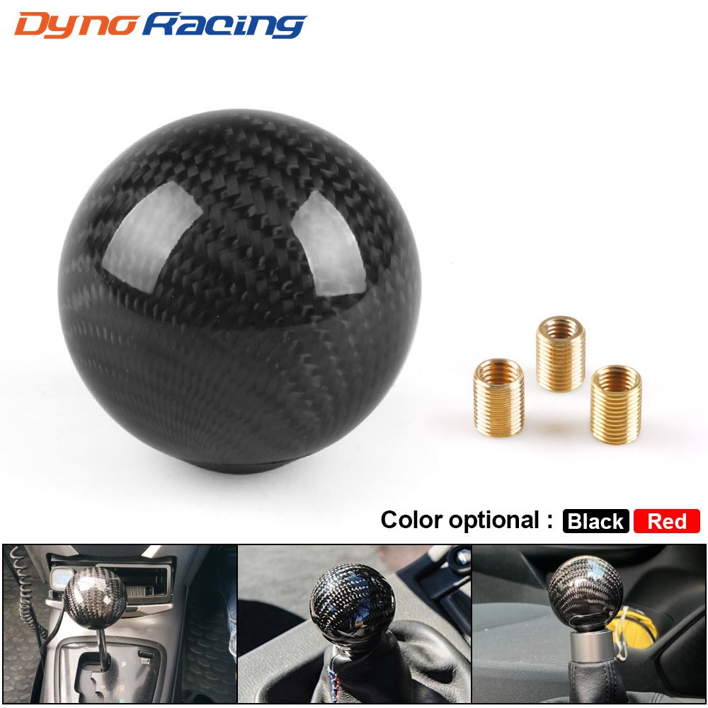 Racing Universal Real Carbon Fiber Manual Gear Shift Knob Stick Shifter ...