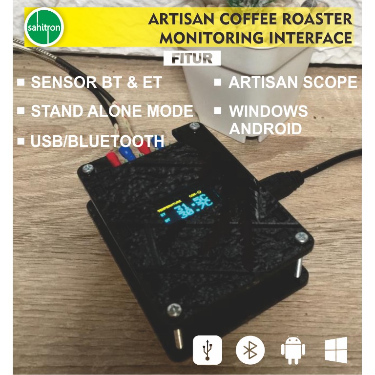 MESIN Temperature SENSOR COFFEE ROASTING MACHINE BLUETOOTH COFFEE ...