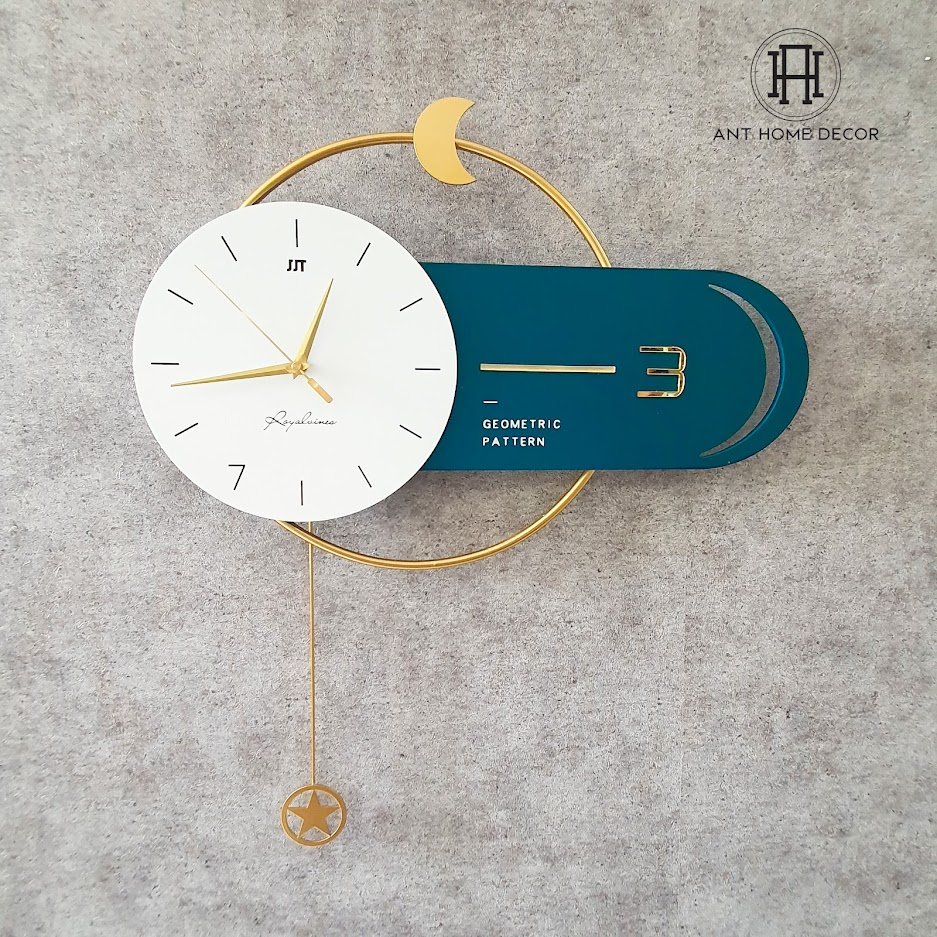 Moon pendulum clock (blue) | Shopee Malaysia