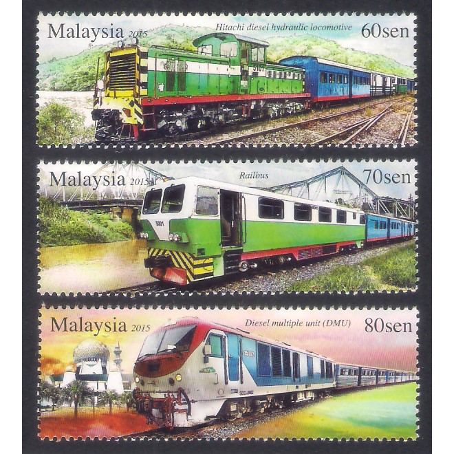 Stamp - 2015 Malaysia Sabah Public Transport Train (3v) MNH | Shopee ...