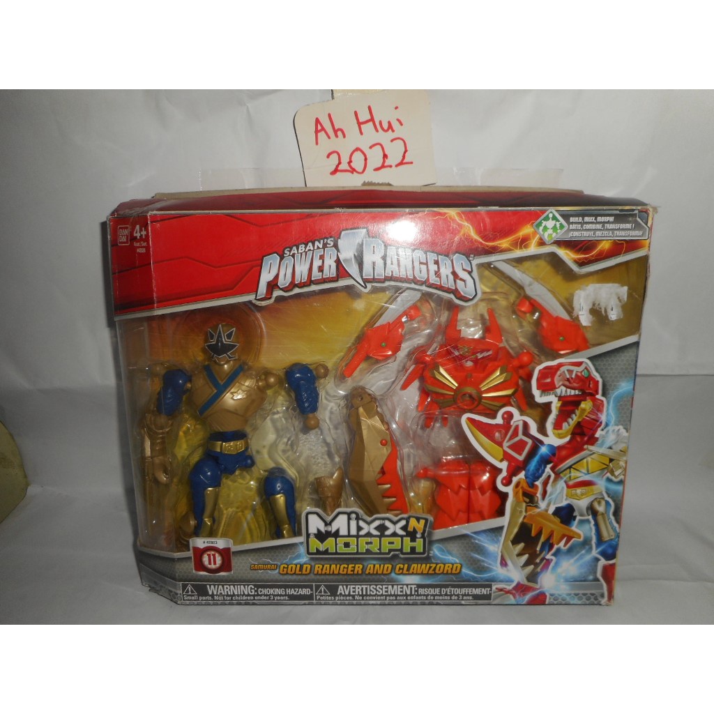 100% ORIGINAL BANDAI Power Rangers Mixx N Morph Samurai Gold Ranger and ...