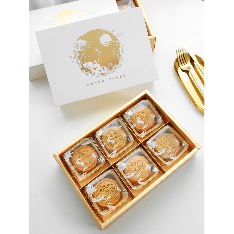 ️READYSTOCK ️MOONCAKE PACKAGING BOX FOR MID AUTUMN RABBIT 6PCS 6 HOLES ...
