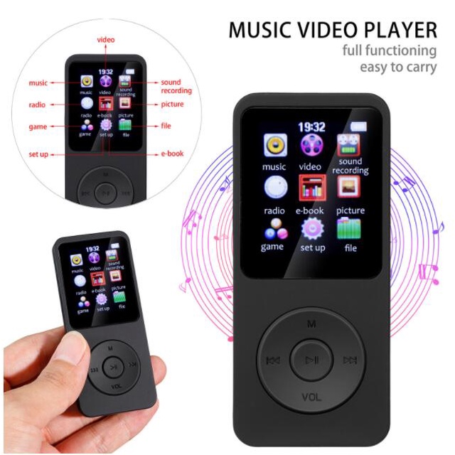Newest Bluetooth 5.0 MP3 Player HIFI Sport Music Speakers MP4 Media FM ...