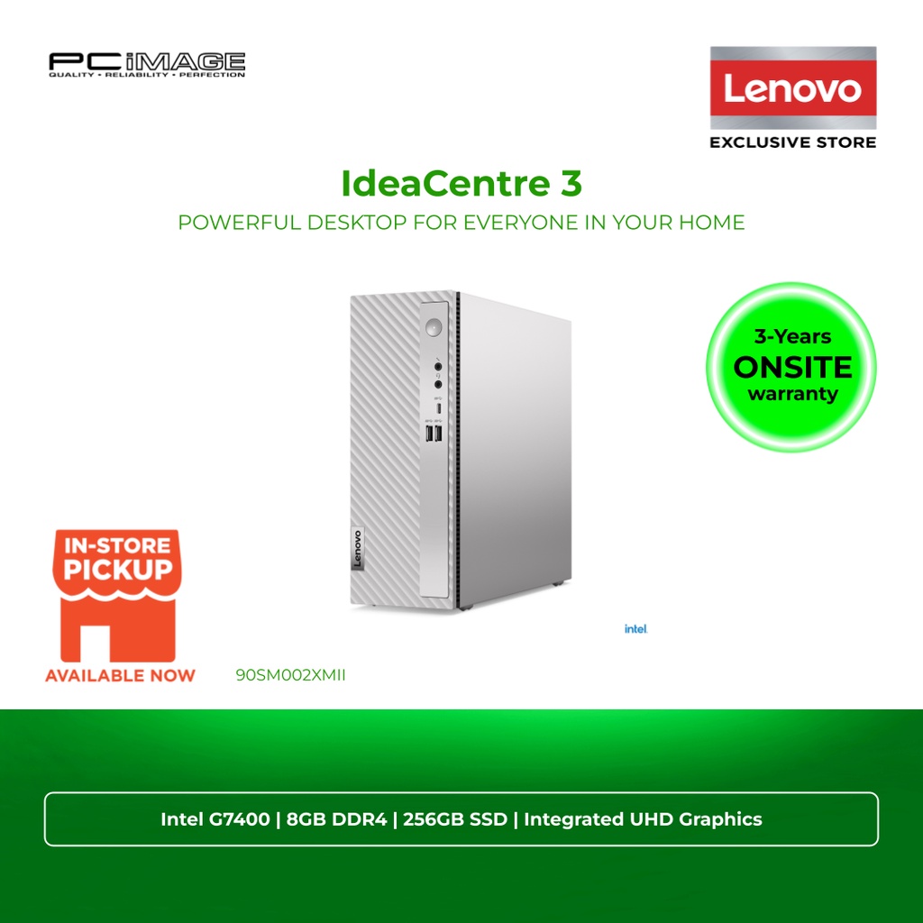 Lenovo Ideacentre3 Pentium Gold (G7400 8GB RAM 256GB SSD Intel UHD W11H ...
